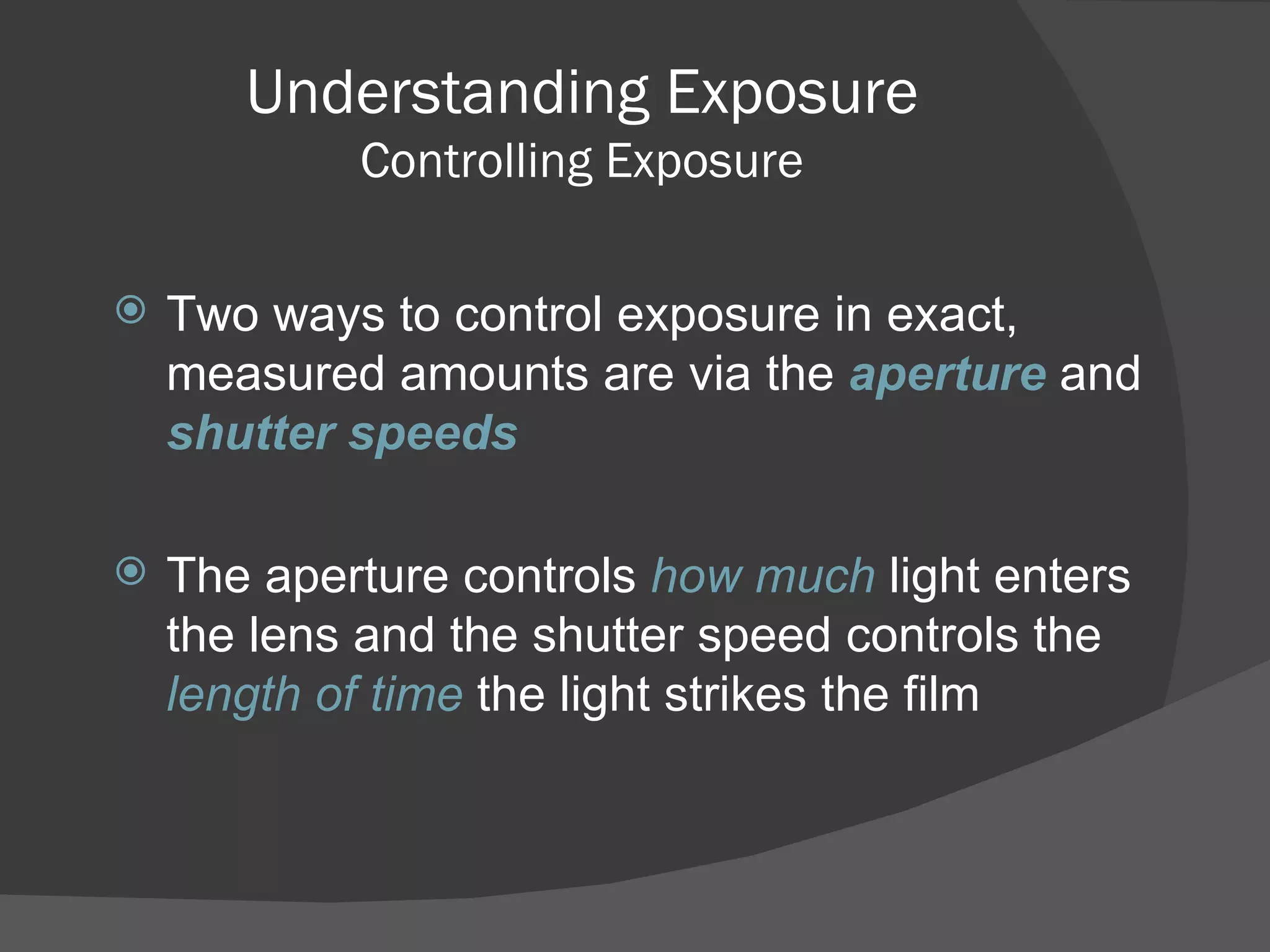 Understanding exposure | PPT