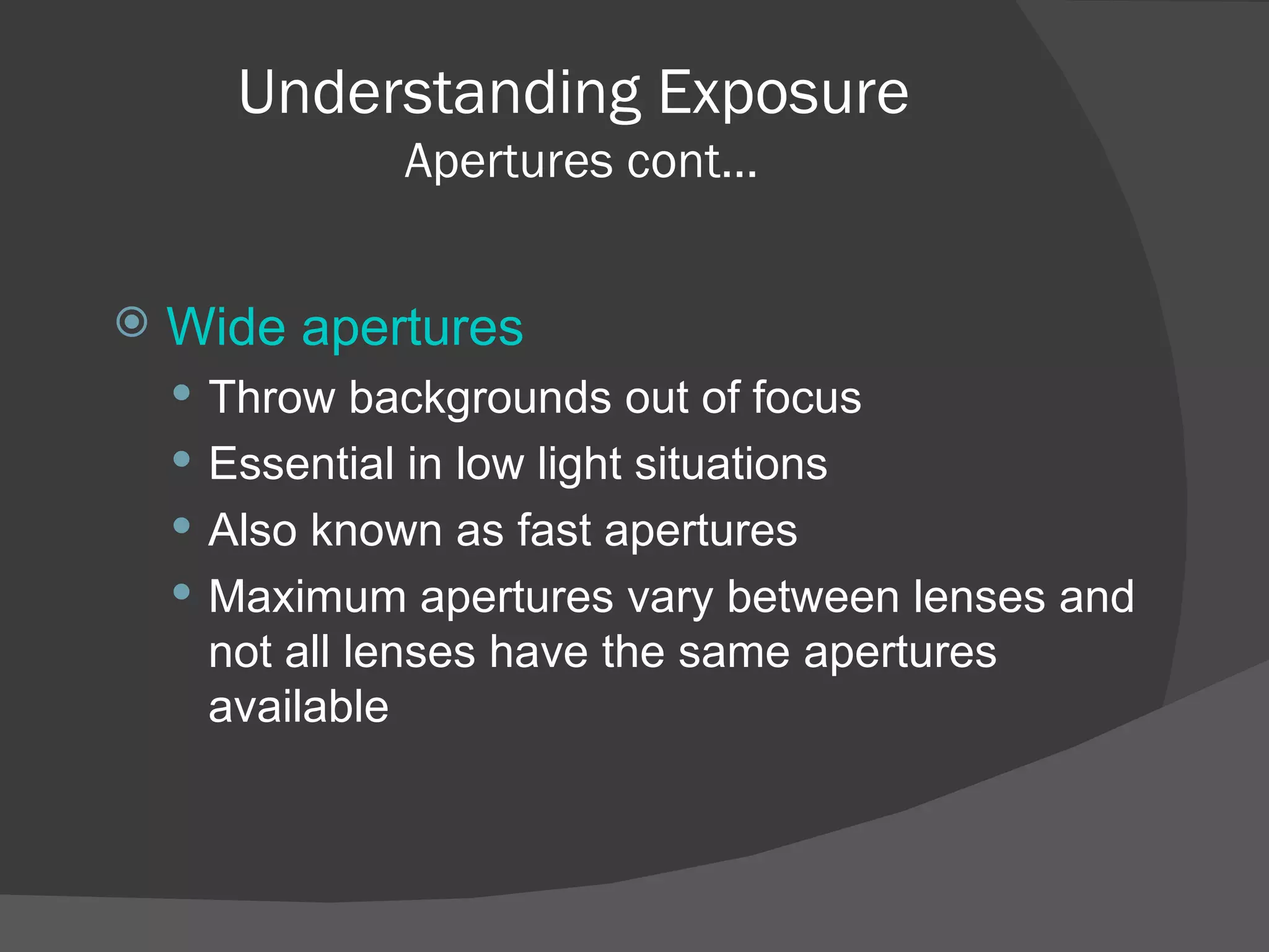 Understanding exposure | PPT
