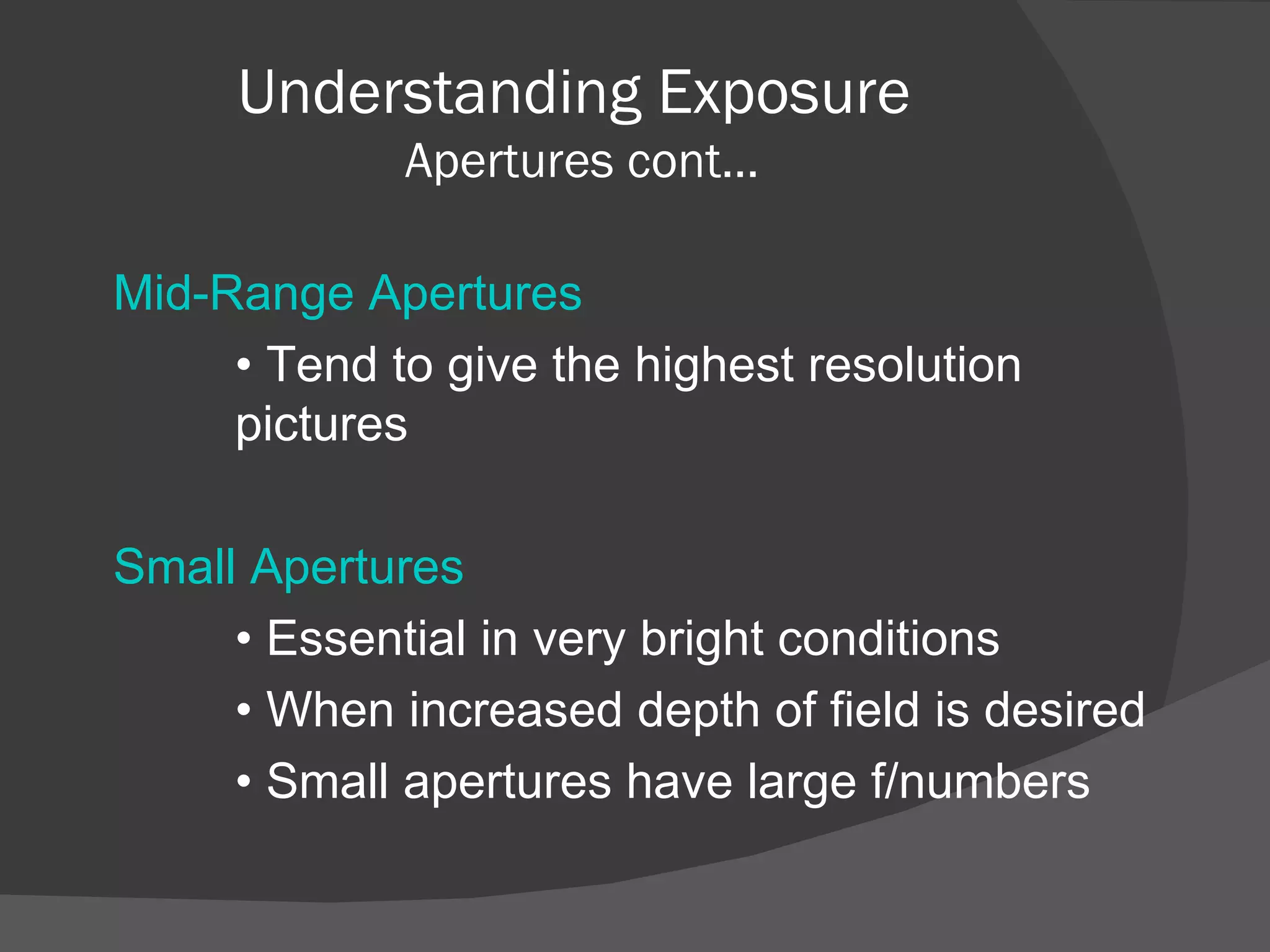 Understanding exposure | PPT