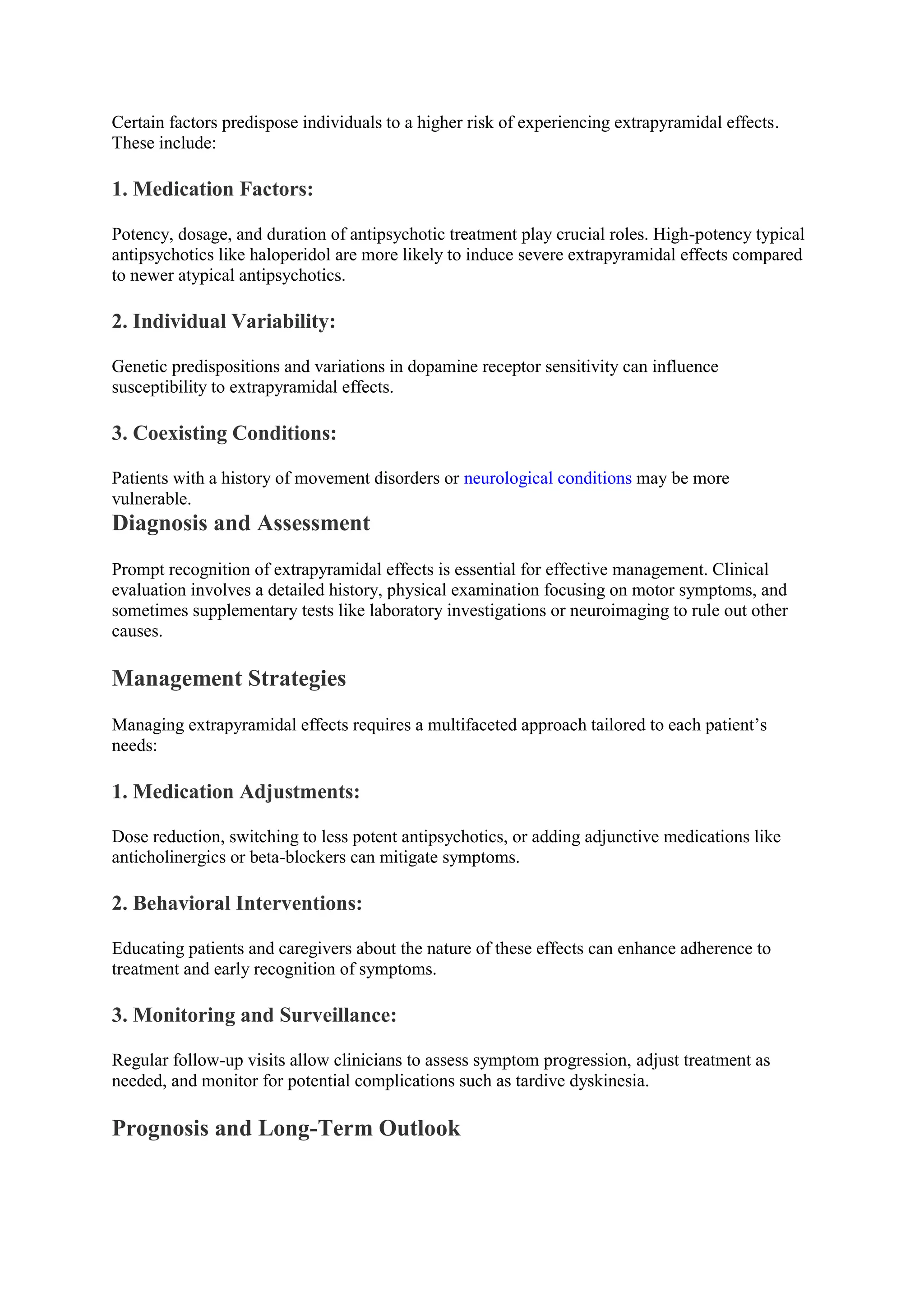 Extrapyramidal Effects: Types, Risk Factors, Management Strategies ...