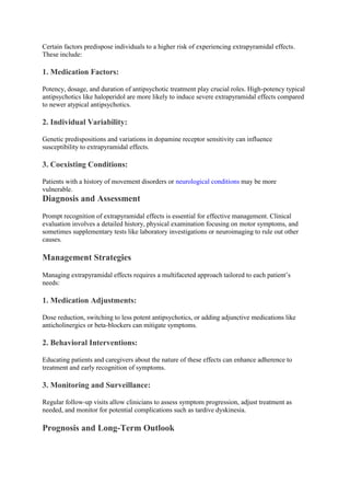 Extrapyramidal Effects: Types, Risk Factors, Management Strategies ...