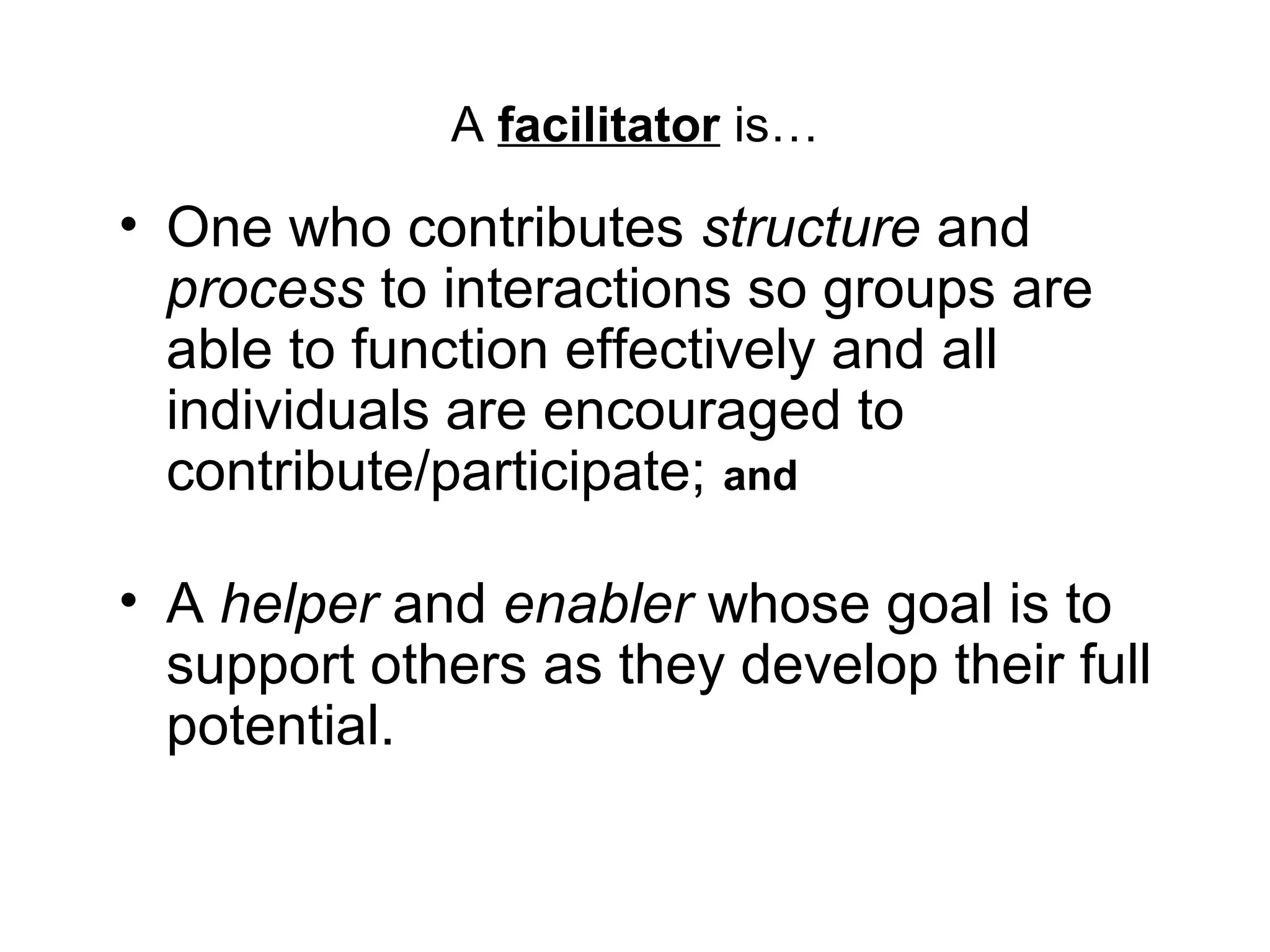 Understanding Facilitation | PPT