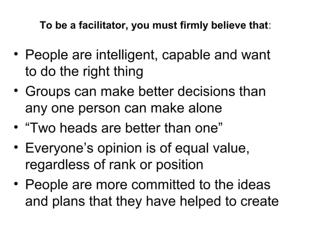 Understanding Facilitation | PPT