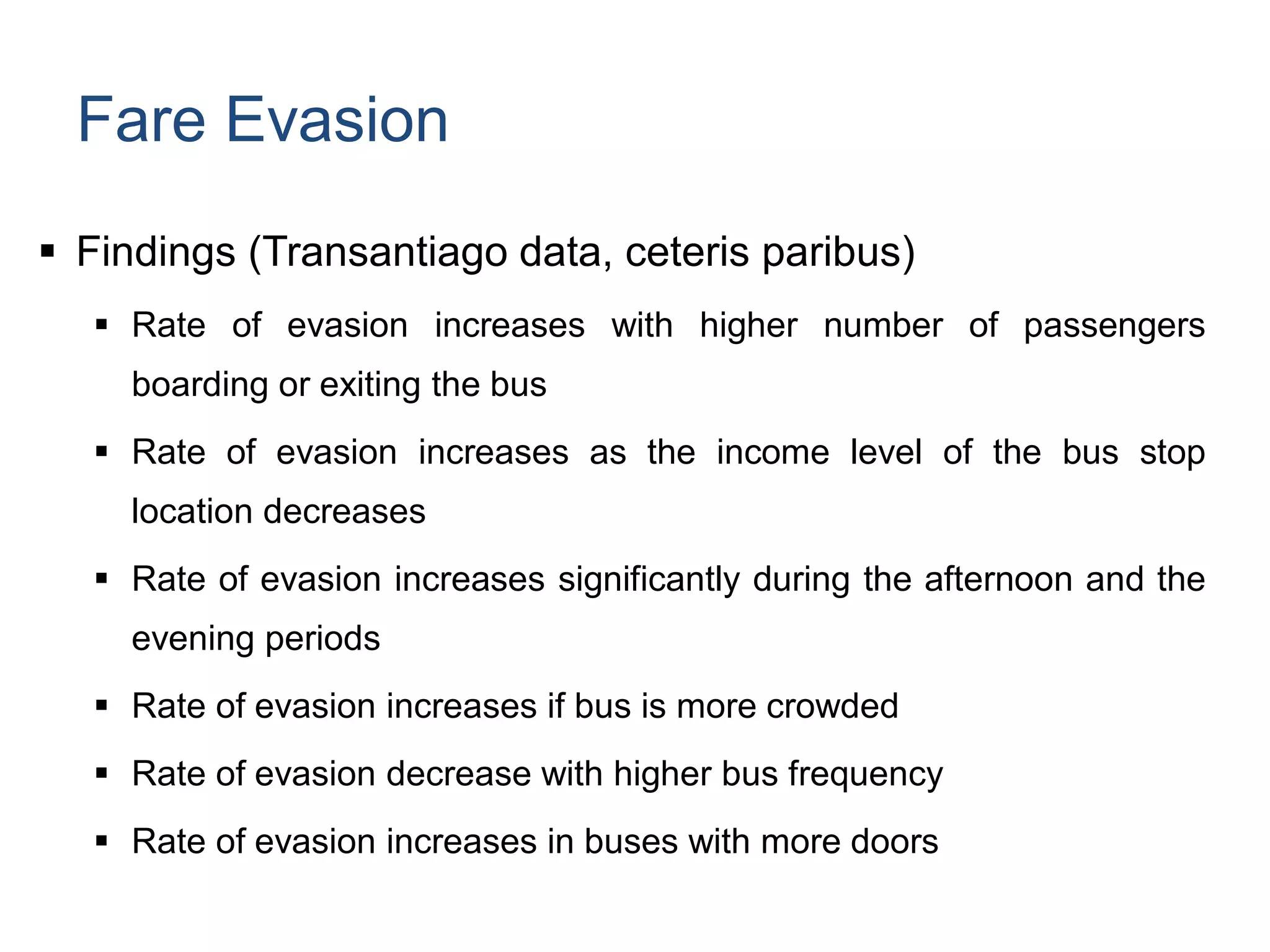Understanding fare evasion incentives and contracts | PPT | Free Download