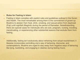 Understanding Fasting in Islam Rules, Reason, and Types.pptx | Islam | Religion & Spirituality
