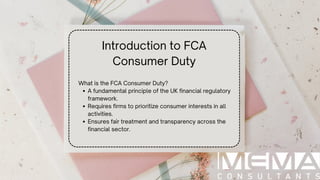 Understanding FCA Consumer Duty Key Requirements and Impact on ...