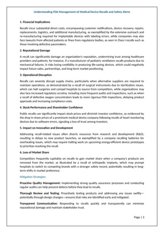 Understanding FDA Management of Medical Device Recalls and Safety ...