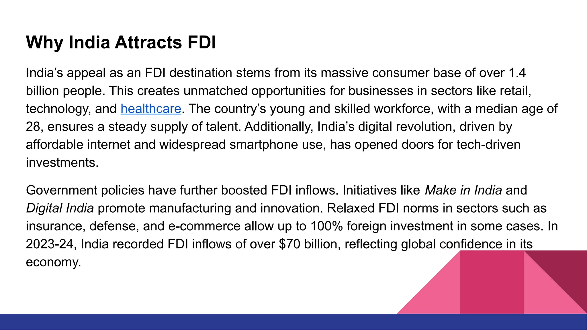 Understanding FDI in India: Opportunities and Impact | PPTX