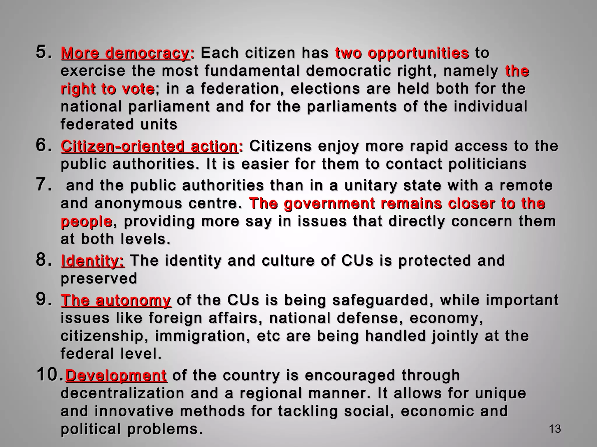 Understanding Federalism: Diffenent models-Different Challenges ...