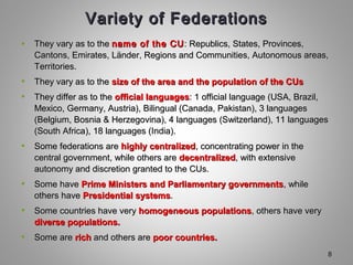 Understanding Federalism: Diffenent models-Different Challenges ...