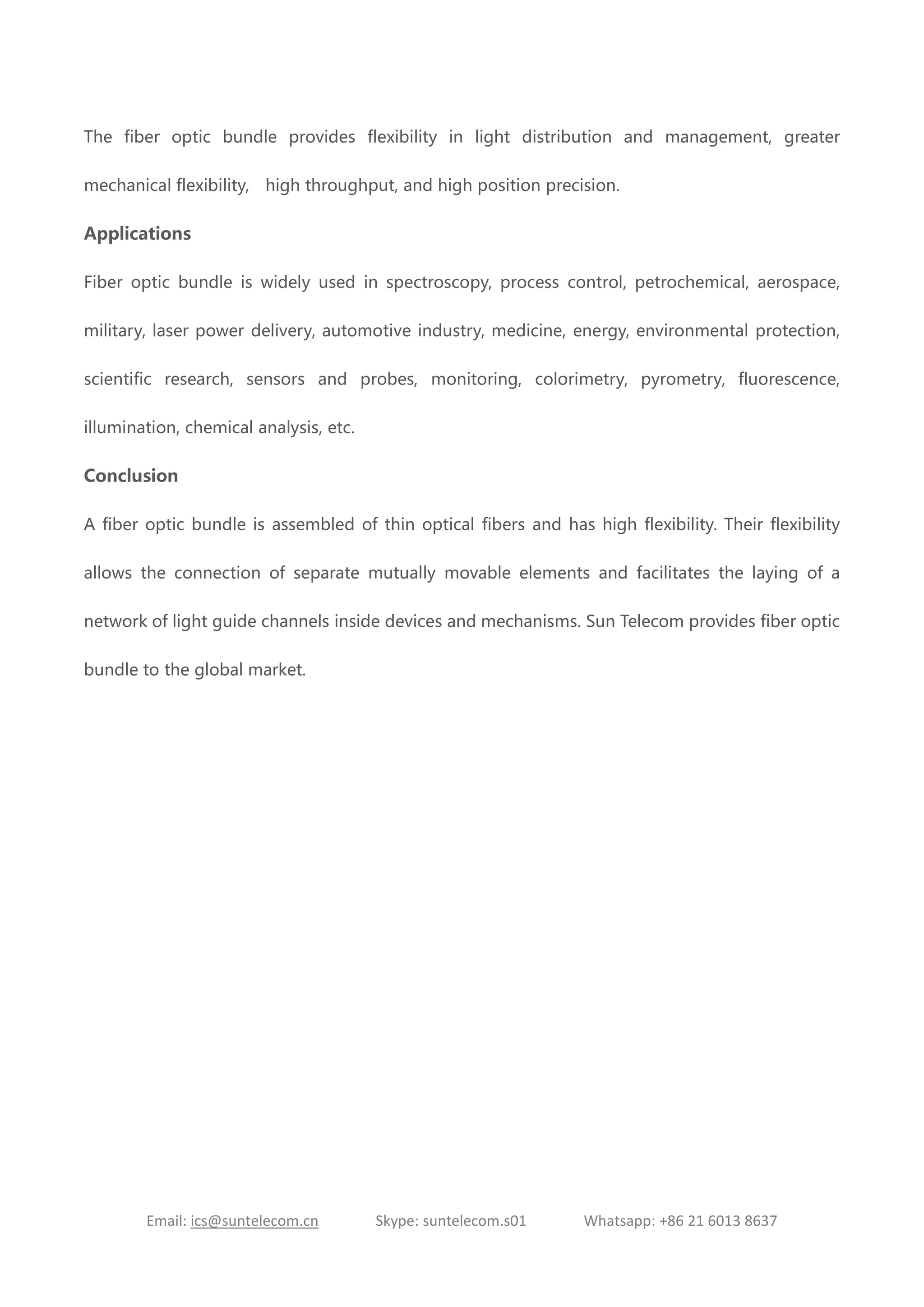 Understanding Fiber Optic Bundle | PDF