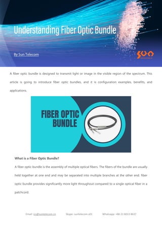 Understanding Fiber Optic Bundle | PDF