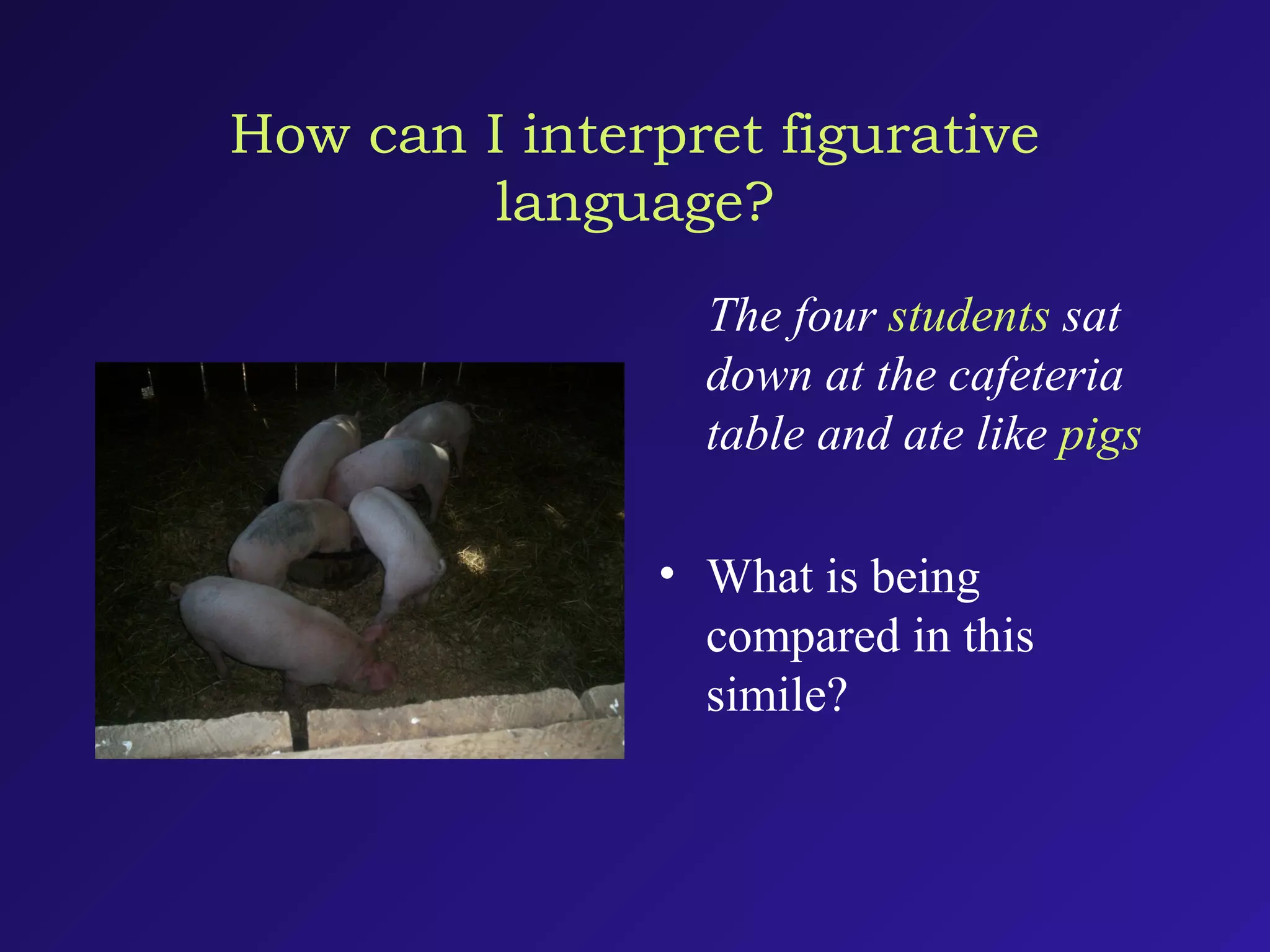 Understanding figurativelanguage | PPT | Food & Drink