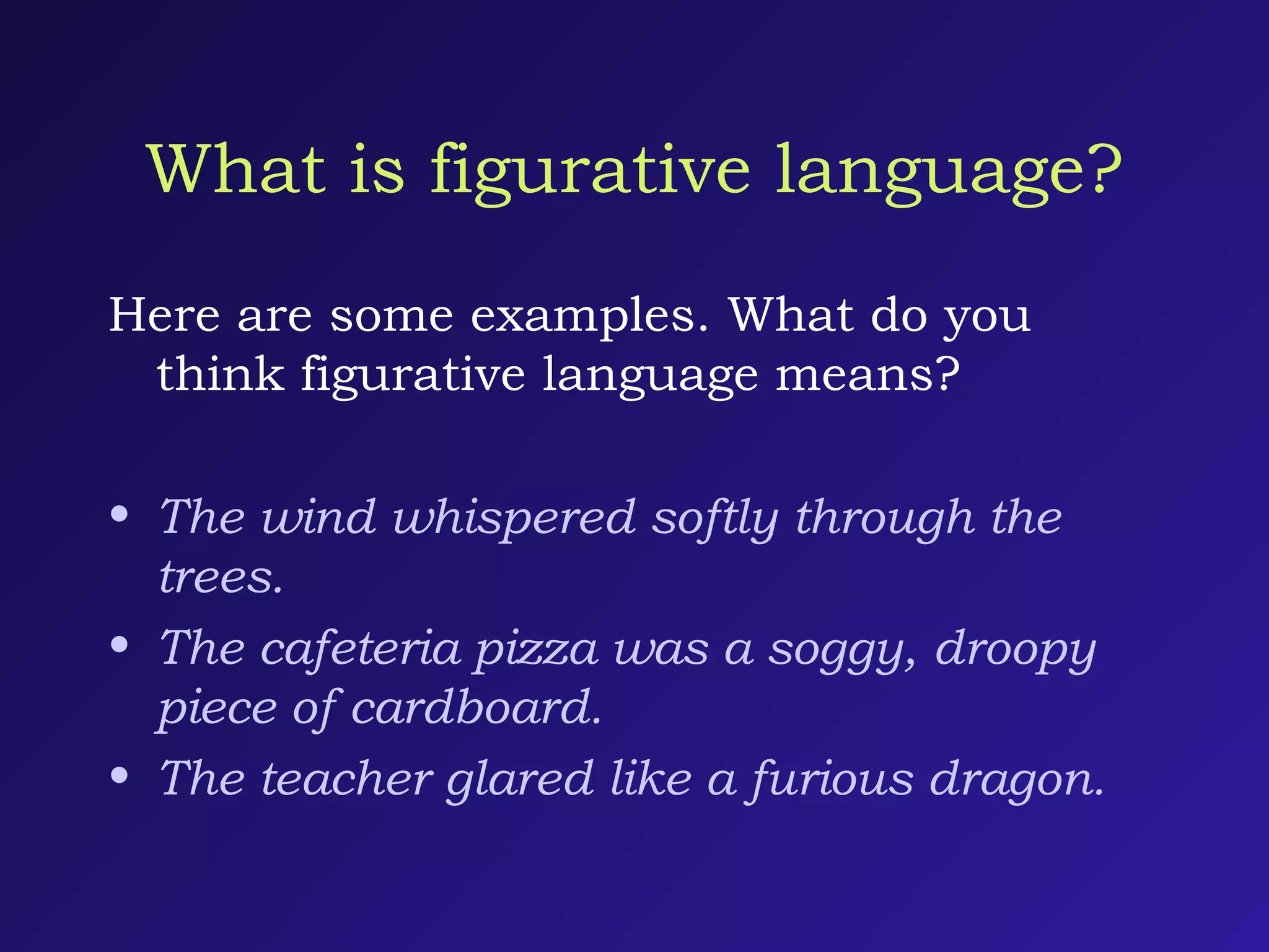 Understanding figurativelanguage | PPT