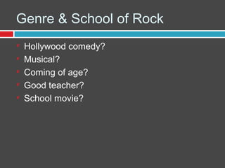 Understanding Film - School of Rock | PDF