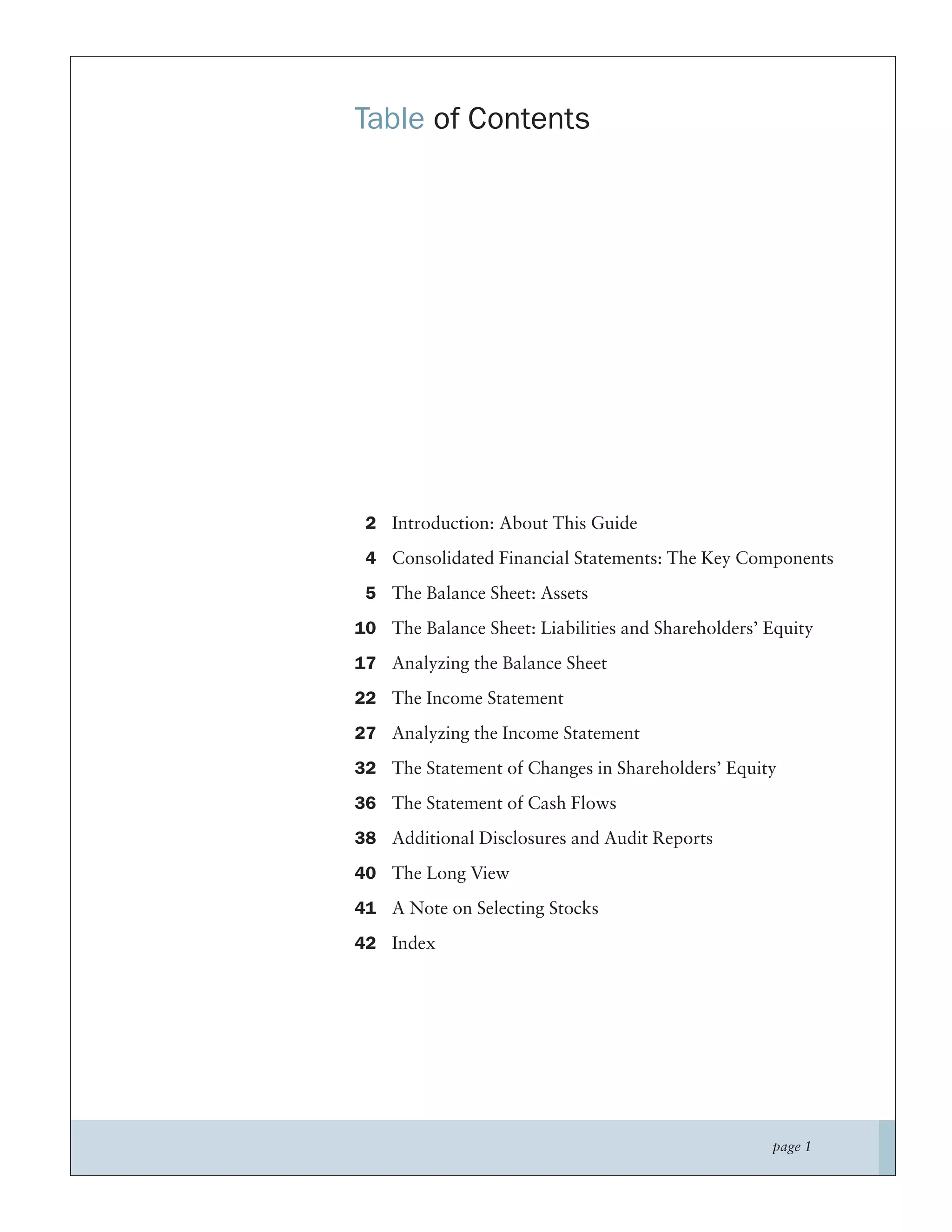 Merrill Lynch: Understanding financial statements | PDF