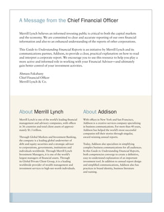Merrill Lynch: Understanding financial statements | PDF
