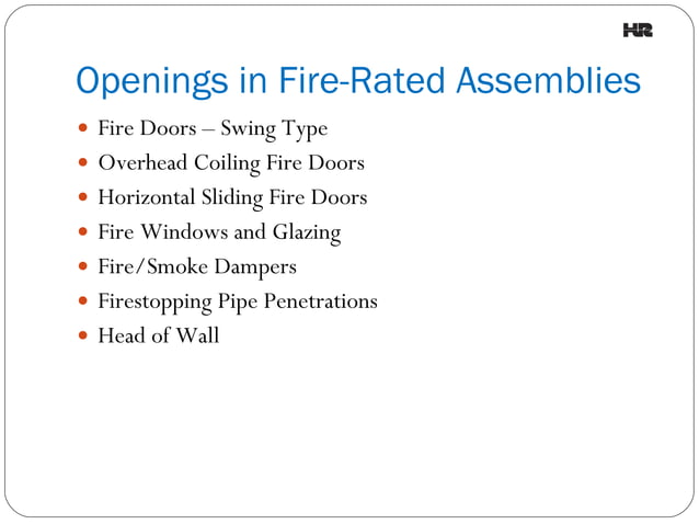 Understanding Fire-Rated Assemblies | PPT