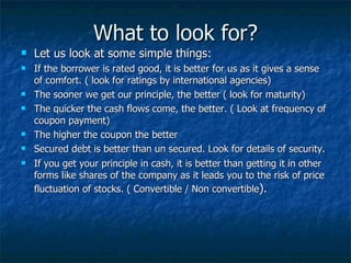 Understanding Fixed Income Securities | PPT