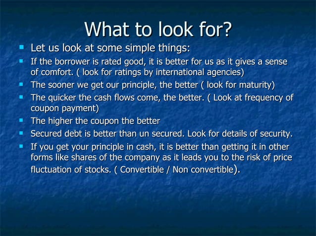 Understanding Fixed Income Securities | PPT