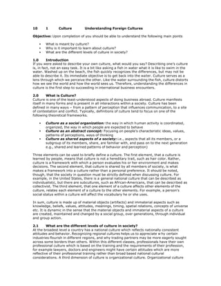 Understanding Foreign Cultures | PDF