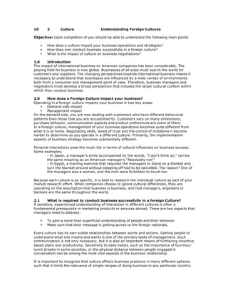 Understanding Foreign Cultures | PDF