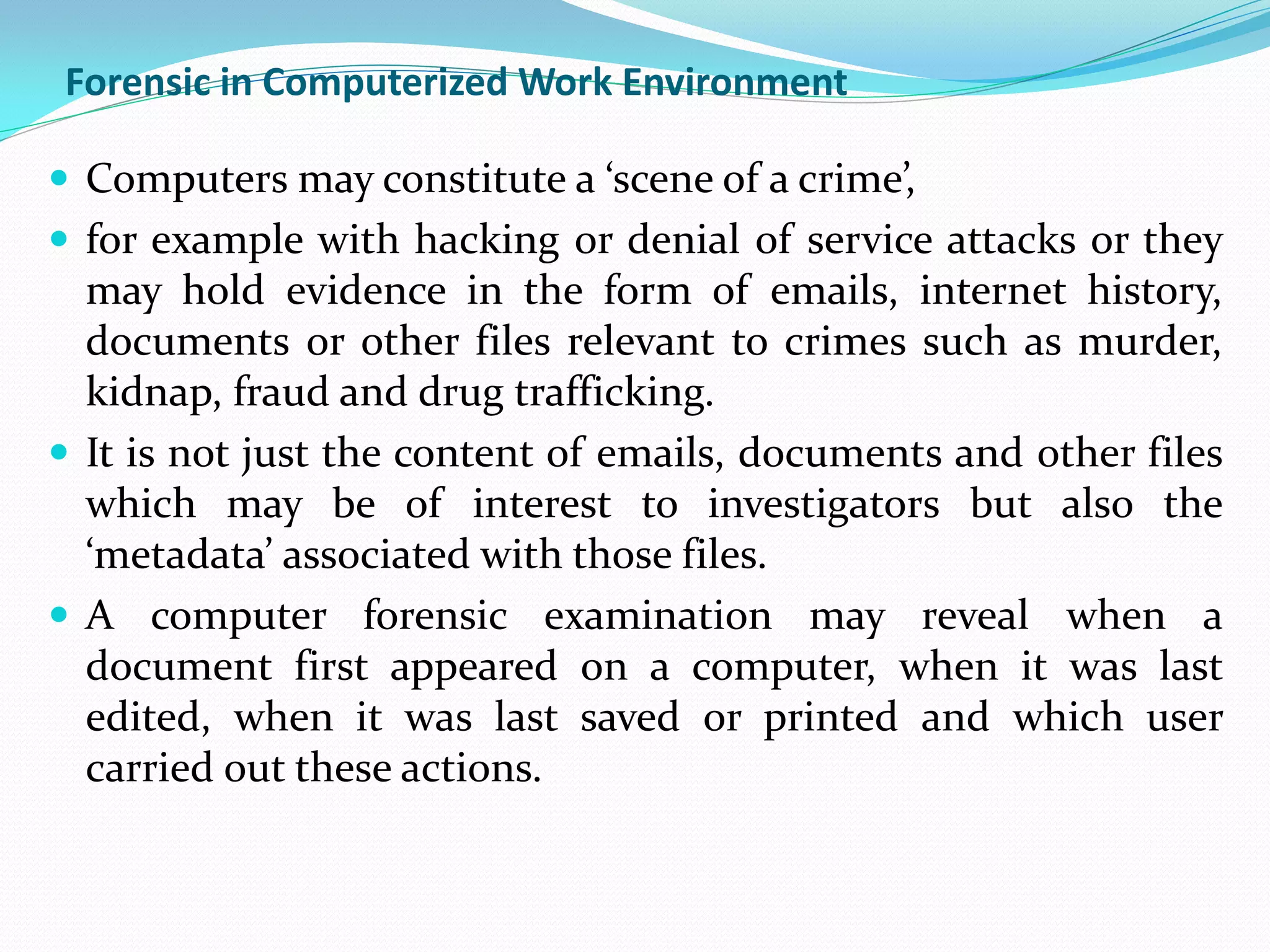 Understanding forensic investigation process by G. E. Oyedokun | PDF | Resume Writing and Advice ...