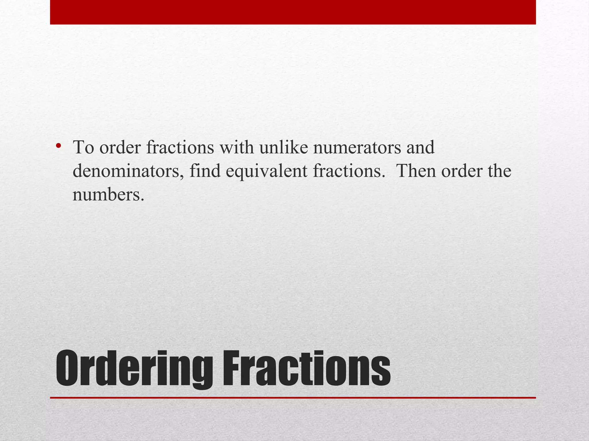 Understanding fractions quiz review | PPT