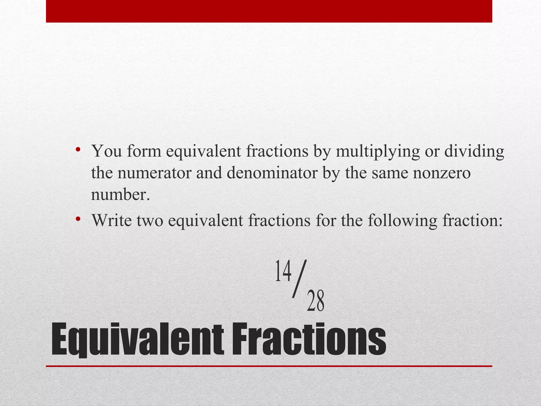Understanding fractions quiz review | PPT
