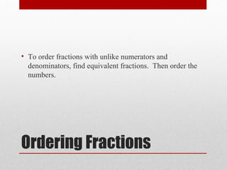 Understanding fractions quiz review | PPT