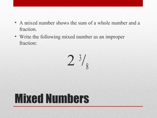 Understanding fractions quiz review | PPT