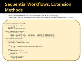 Understanding F# Workflows | PPTX