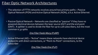 understanding_ftth_architecture_to plan a fiber optic network | PPT