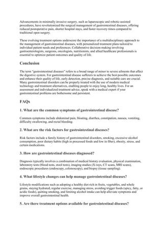 Gastrointestinal Diseases: Causes, Symptoms, and Treatment Options ...
