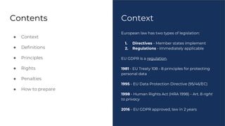 Understanding the EU's new General Data Protection Regulation (GDPR) | PPTX