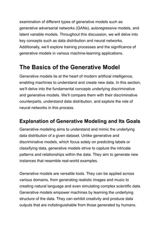 Understanding Generative Model_ A Comprehensive Guide for Training Data ...
