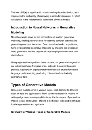 Understanding Generative Model_ A Comprehensive Guide for Training Data ...