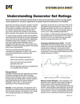 Understanding generator set ratings | PDF