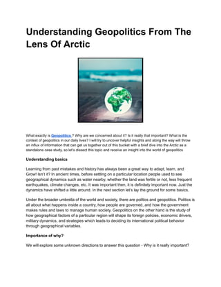 Understanding Geopolitics From The Lens Of Arctic.pdf