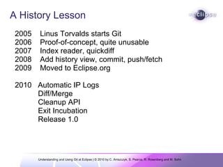 Understanding and Using Git at Eclipse | PPT
