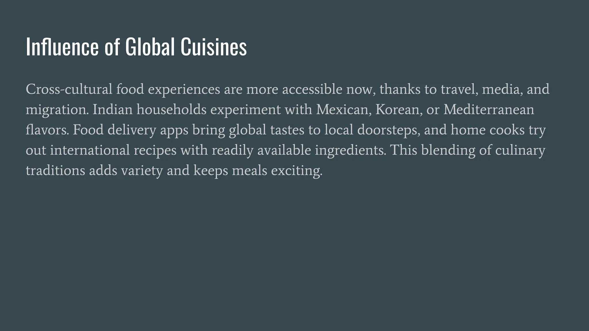 Understanding Global Food Trends and Their Influence on Everyday Eating ...