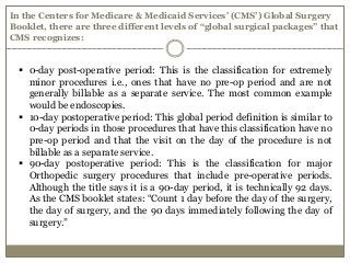 Understanding global period for orthopedic surgery