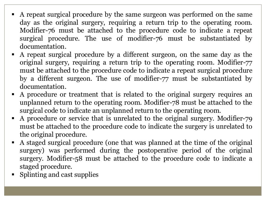 Understanding global period for orthopedic surgery