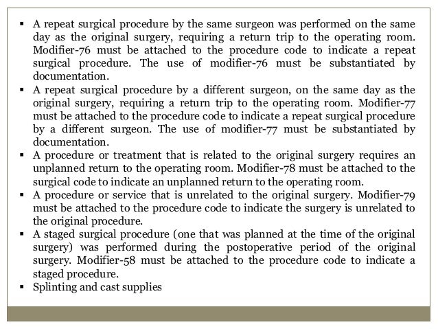 Understanding global period for orthopedic surgery