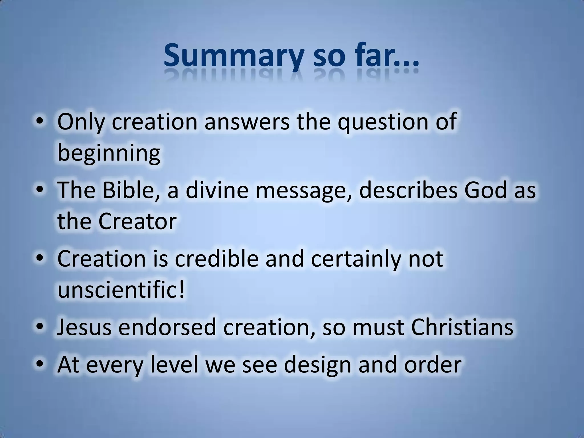 Understanding God - Our Creator | PPTX