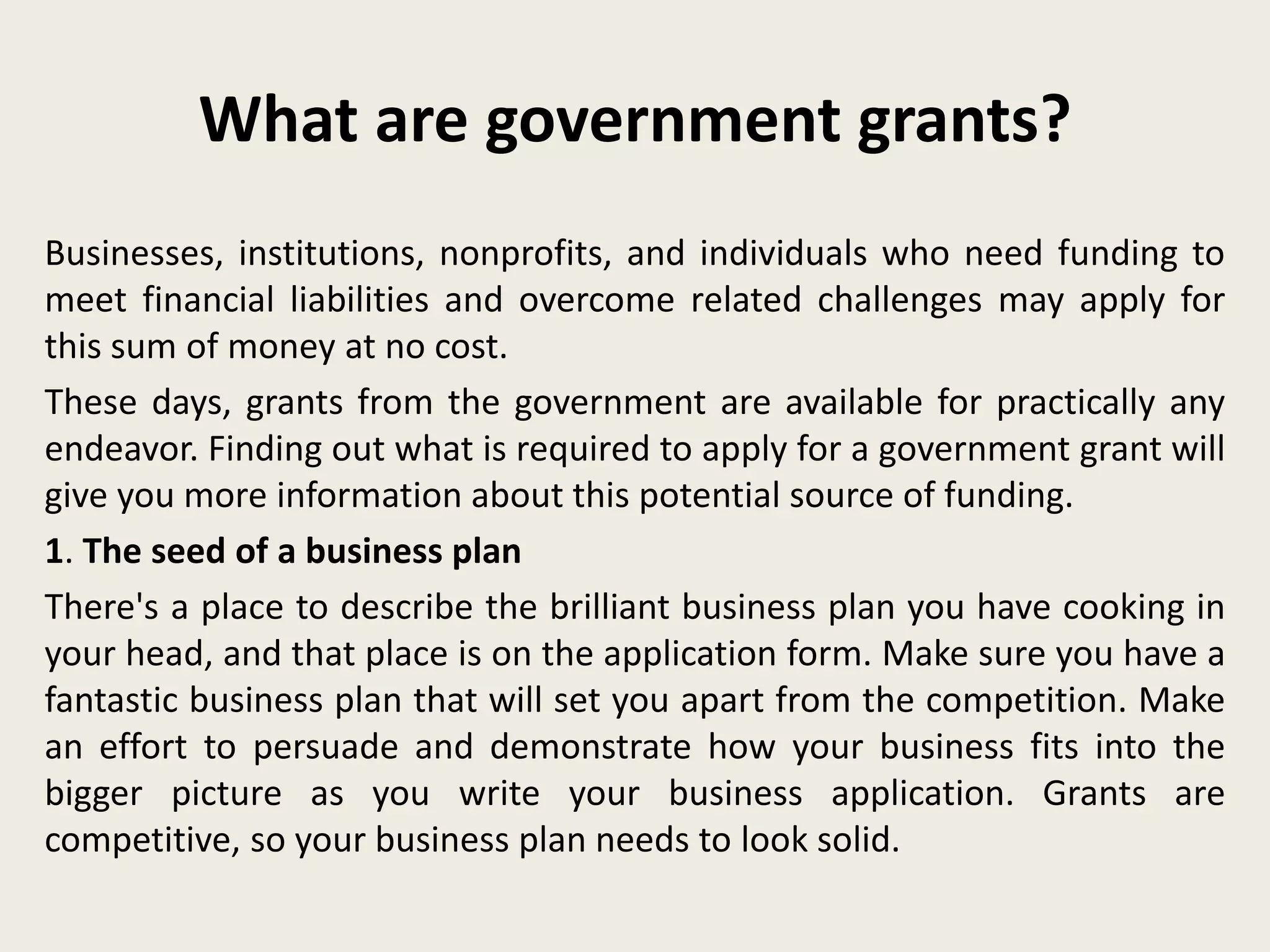 Understanding Government Funding Grants: Everything You Need to Know | PPTX