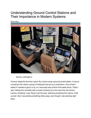 Understanding Ground Control Stations and Their Importance in Modern ...