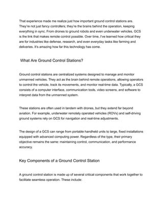 Understanding Ground Control Stations and Their Importance in Modern ...