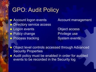 Understanding Group Policy Object Windows Server | PPT