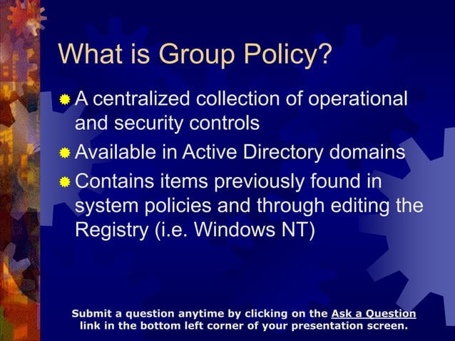 Understanding Group Policy Object Windows Server | PPT